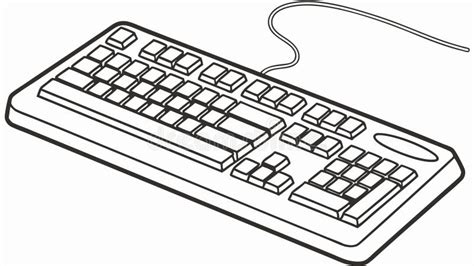 Keyboard Vector Computer And Tech Equipment Illustration For Typing And Input Vector Design