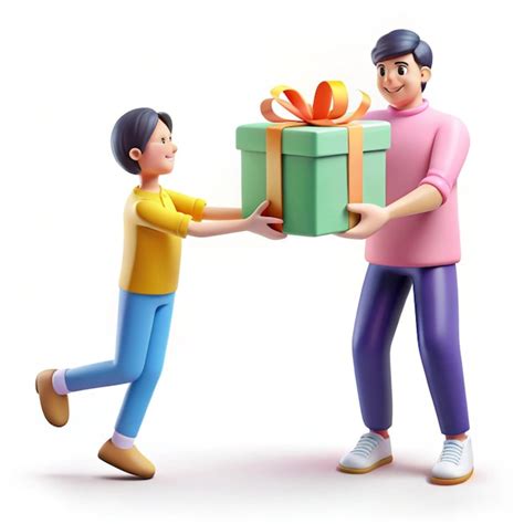 3d Human Hand Gives To Someone Present Premium Ai Generated Image