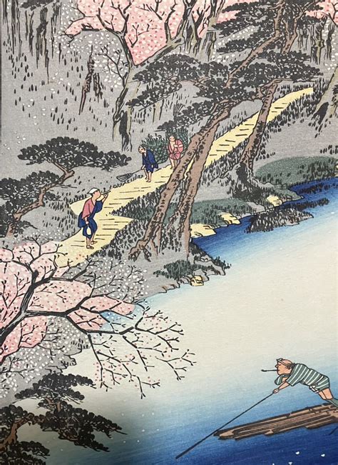 Yahoo オークション 復刻版 歌川広重「京都名所之内 あらし山満花」