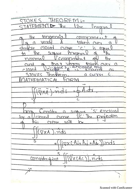 SOLUTION Stokes Theorem Studypool