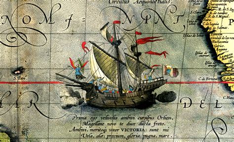 File Detail From A Map Of Ortelius Magellans Ship Victoria Png