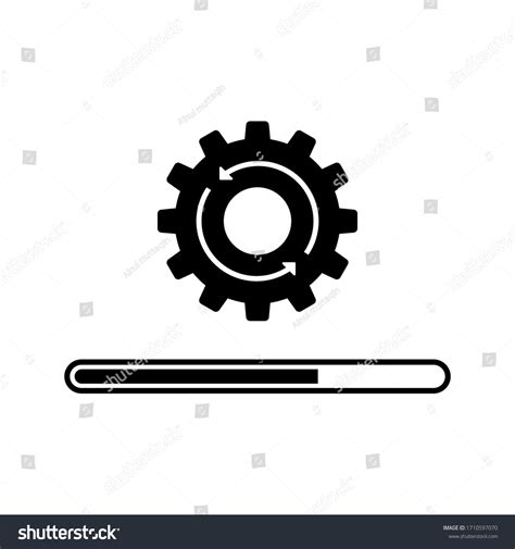 Loading Process Update System Icon Concept стоковая векторная графика без лицензионных