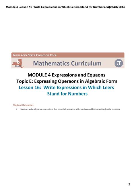 Module 4 Lesson 16 Pdf
