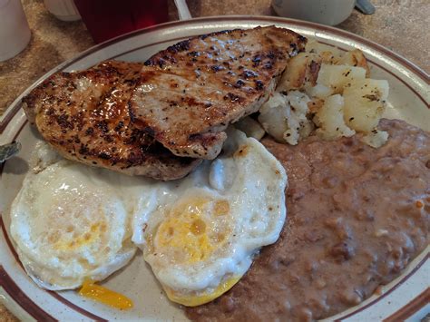 I Ate Pork Chops And Eggs For Breakfast Rfood