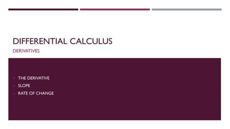 3 Derivative By Increment In Calulus 01 Ppt