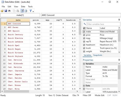 Data Editor Stata Cahaya Semesta Curahanhati