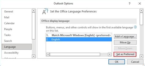 Steps To Change Default Language In Outlook