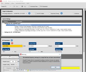 LAUNCHXL CC1312R1 SmartRF Studio 1200MHz Setting Sub 1 GHz Forum Sub 1 GHz TI E2E Support