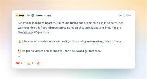 Burtenshaw On Hugging Face For Anyone Looking To Boost Their LLM Fine Tuning And Alignment