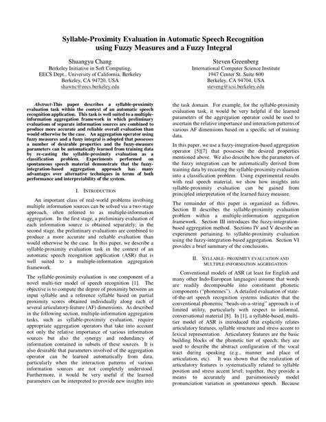 Pdf Syllable Proximity Evaluation In Automatic Speech Recognition