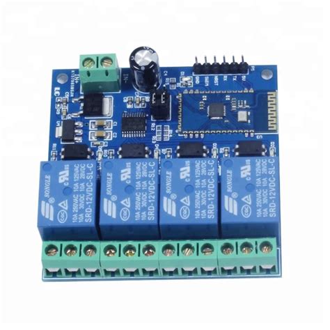 Taidacent 4 채널 홈 오토메이션 조명 릴레이 4 채널 Ble 무선 릴레이 스위치 모듈 12v 안드로이드 App 릴레이 스위칭 모듈