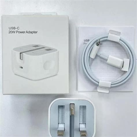 Original 20w Pd Charger Type C Adapter 3pin Us Plug Fast Iphone Charger Only Adopter 20w