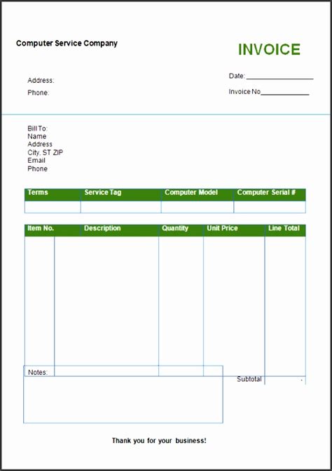 tutoring invoice template