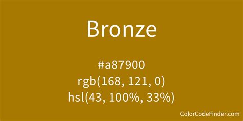 Bronze Color Code Is A87900