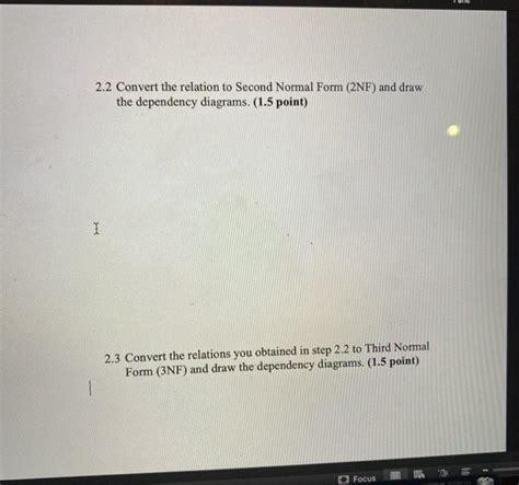 solved 2 2 convert the relation to second normal form 2nf
