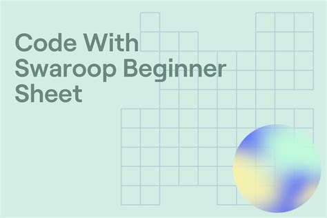 Code With Swaroop Beginner Sheet