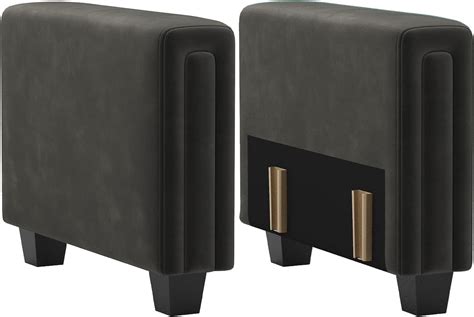 Belffin Side Armrest Module Part For Modular Sectional Sofa Grey