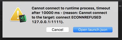 Modal Message Box When Auto Attach Failed Because Process Was