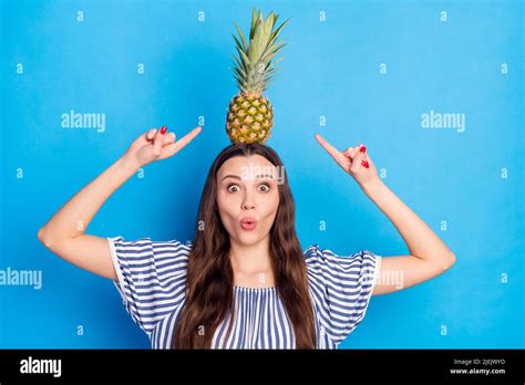 Photo Of Excited Sweet Lady Wear Off Shoulders Clothes Holding Head