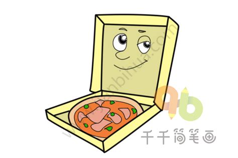 披萨简笔画主食
