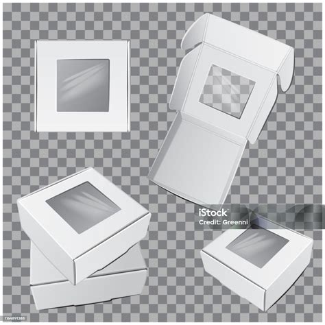 Kotak Kemasan Hadiah Putih Dengan Menangani Mockup Untuk Kue Set Template Wadah Kemasan