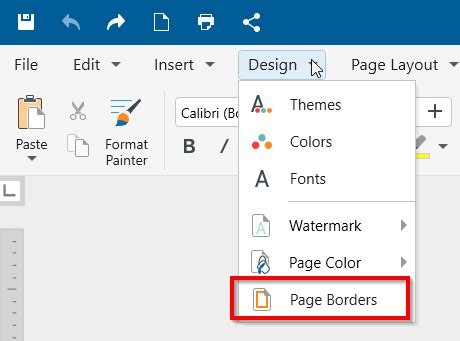 Insert Page Borders In Documents OfficeSuite