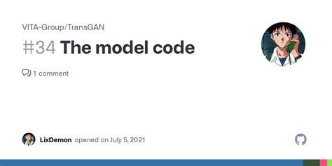The Model Code · Issue 34 · Vita Grouptransgan · Github