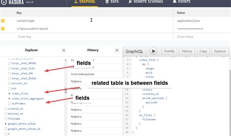 Graphql Explorer Related Tables Is Messy Issue 3990 Hasura
