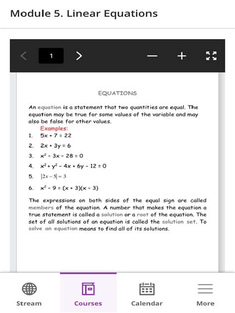 Linear Equation Pdf