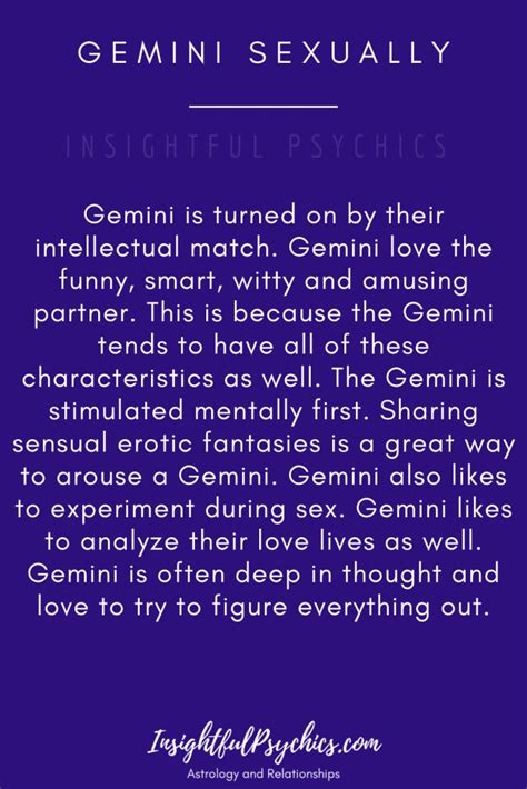 Gemini Sex Life The Good The Bad The Hot