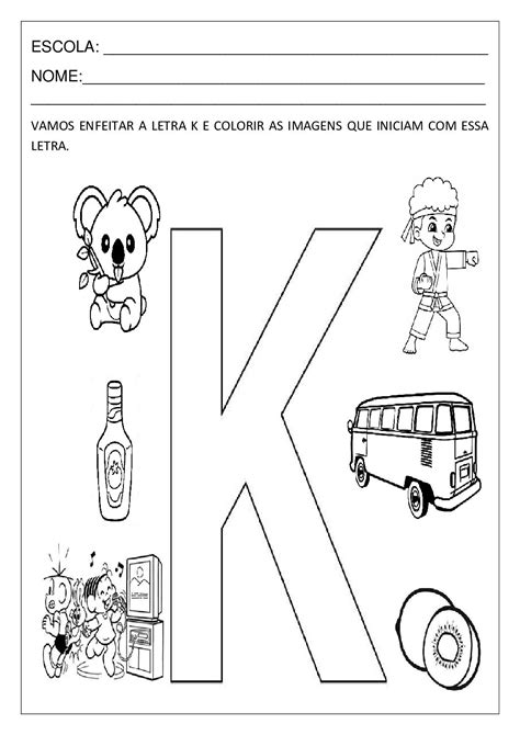 Atividades De Alfabetizacao Letra K Fundraisingnest Com