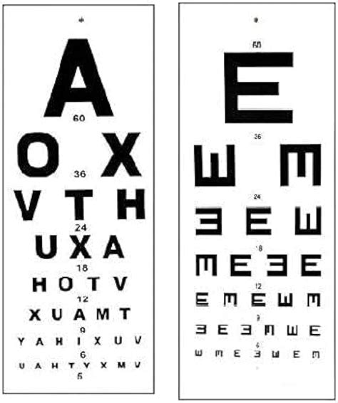 Standard Eye Test Chart Pdf Eye Test Chart Etsy Sweden