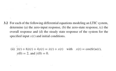 Solved 32 For Each Of The Following Differential Equations