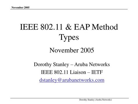 Ppt Ieee 80211 And Eap Method Types Powerpoint Presentation Free Download Id5396456