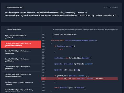 Too Few Arguments To Function · Issue 236 · Qoraichelaravel Mail Editor · Github