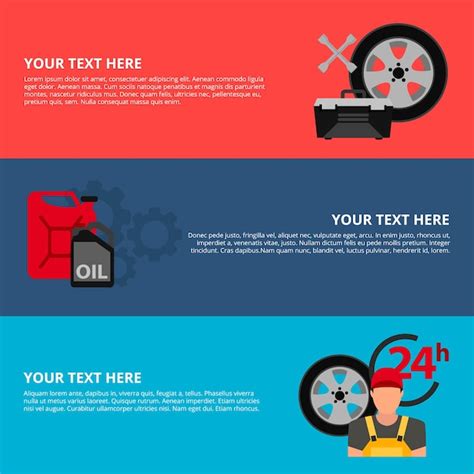 유지 보수 자동차 수리 및 작업의 자동 정비사 서비스 평면 아이콘 프리미엄 벡터