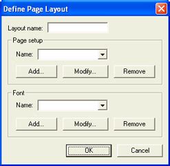 Define Page Layout Dialog Box