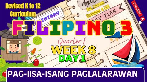 Grade 3 Filipino Q1 Week 8 Day 1 Pag Iisa Isang Paglalarawan Sa