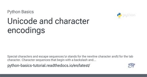 Unicode And Character Encodings Python Basics 2510