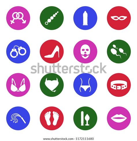 Sex Fetish Icons White Flat Design Stock Vector Royalty Free 1172111680 Shutterstock