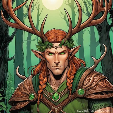 Male Elf Druid With Bronze Skin Prompts Stable Diffusion Online