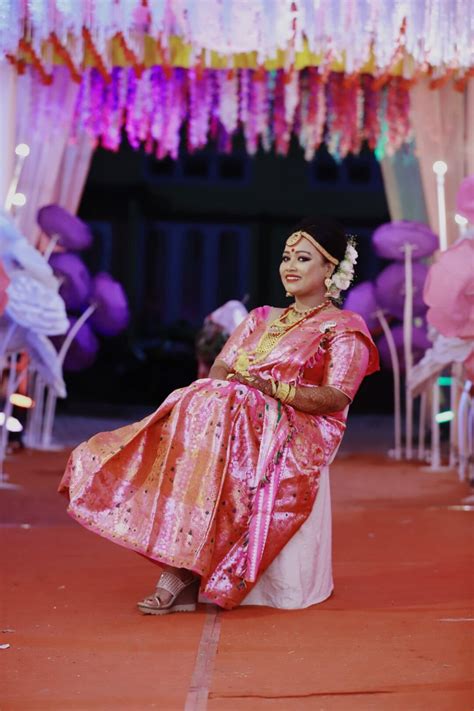 Assamese Traditional Dress Mekhla Sador Pink For Womenassam Silk Etsy