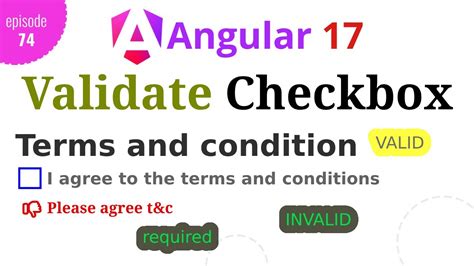 Angular 17 Episode 74 Validate Checkbox L Template Driven Form