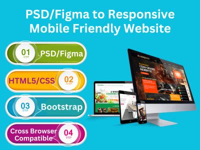 Responsive Mobile Friendly Website From PSD Figma To HTML5 CSS