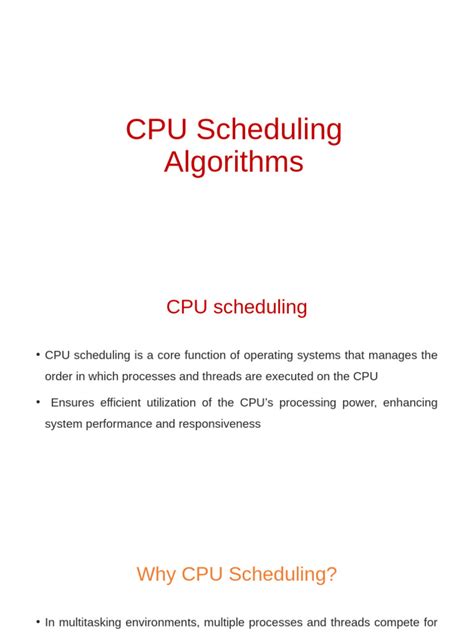 Cpu Scheduling Algorithms Pdf Scheduling Computing System Software