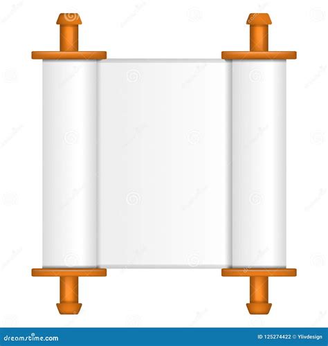 Torah Papyrus Mockup Realistic Style Stock Vector Illustration Of Judaism Hashanah 125274422