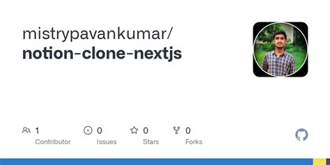 GitHub Mistrypavankumar Notion Clone Nextjs