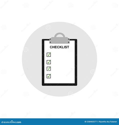 Clipboard Flat Design Style Stock Vector Illustration Of Style Presentation 258465577