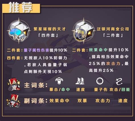 崩壞星穹鐵道銀狼遺器詞條推薦 18183新遊戲