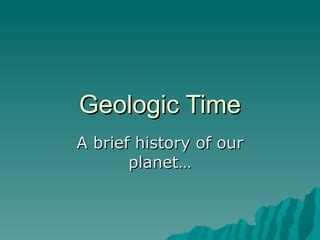 Geologic Time Notes PPT